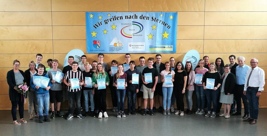 Urkundenübergabe Sterneprojekt Juli 2019 – Grund- und Mittelschule Durach